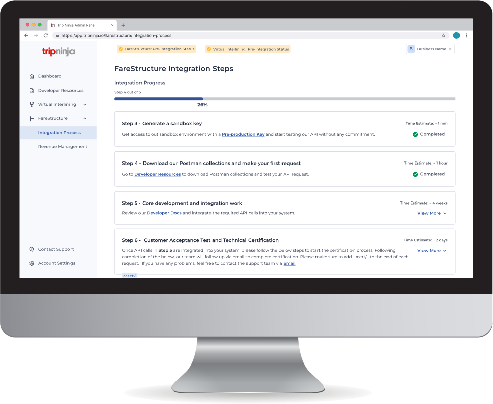 Trip Ninja Developer Hub